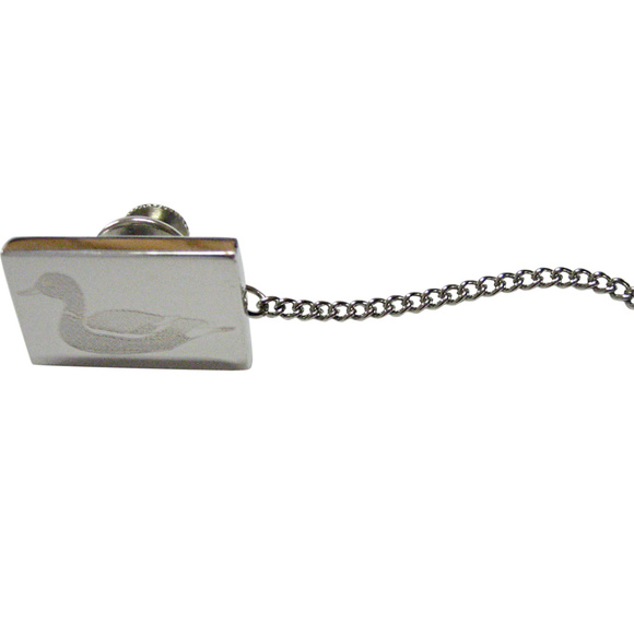 Kiola Designs | Accessories | Silver Toned Etched Mallard Duck Tie Tack ...